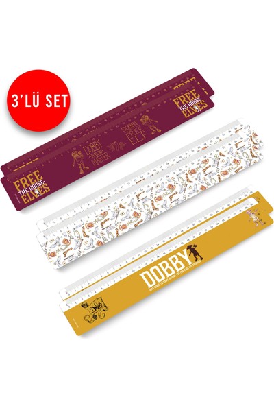 Gifi Harry Potter - Dobby Tasarım Cetvel 30 cm 3'lü Gifi Harry Potter - Dobby Tasarım Cetvel 30 cm 3'lü