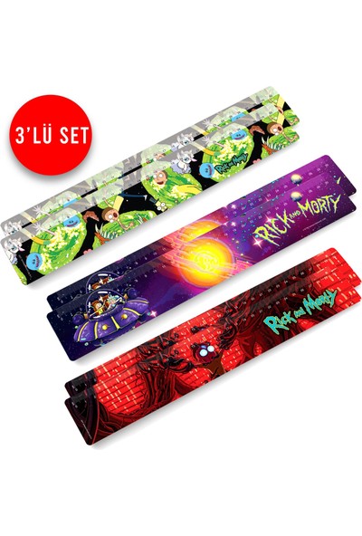 Gifi Rick and Morty Özel Tasarım Orijinal Cetvel 30 cm 3'lü Gifi Rick and Morty Özel Tasarım Orijinal Cetvel 30 cm 3'lü