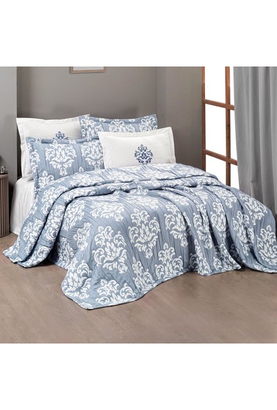 Schafer Rosinda Indigo 6 Parça Yatak Örtüsü