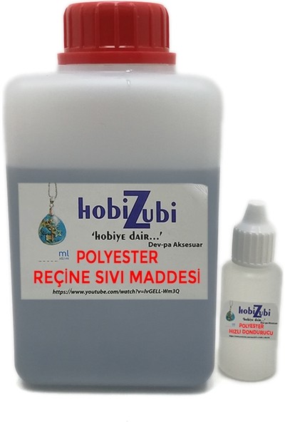 Hobizubi Polyester Reçine Sıvı Maddesi - 500 ml Hobizubi Polyester Reçine Sıvı Maddesi - 500 ml
