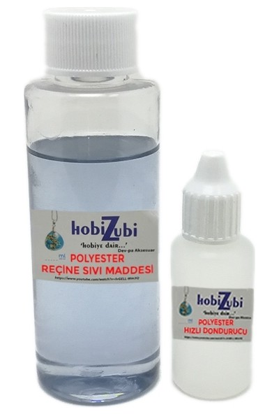 Hobizubi Polyester Reçine Sıvı Maddesi 100 ml Hobizubi Polyester Reçine Sıvı Maddesi 100 ml