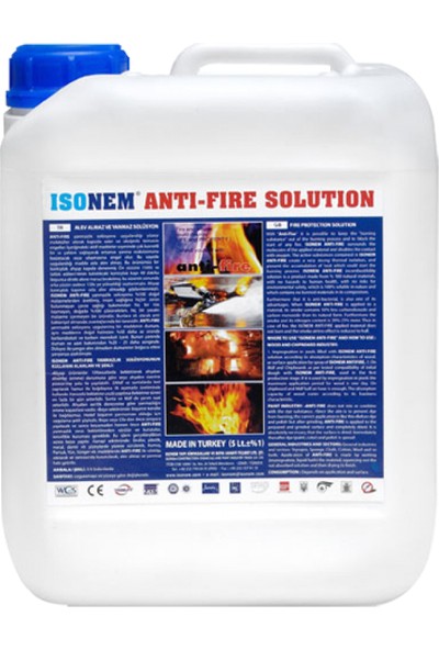 Isonem Anti-Fire Solution Alev Almaz ve Yanmaz Solüsyon 5 kg