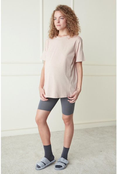 Penti Gül Kurusu Mama Creamy Dots Tişört Penti Gül Kurusu Mama Creamy Dots Tişört