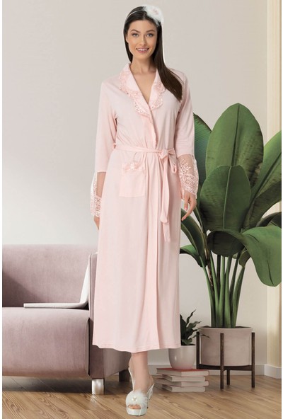 Mecit Pijama Mecit 5450 Pudra Dört Parça Pijama, Gecelik, Sabahlık Lohusa Seti Mecit Pijama Mecit 5450 Pudra Dört Parça Pijama, Gecelik, Sabahlık Lohusa Seti