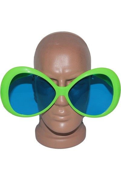 Samur Yeşil Renk Mega Boy Oval Yuvarlak Parti Gözlüğü Samur Yeşil Renk Mega Boy Oval Yuvarlak Parti Gözlüğü