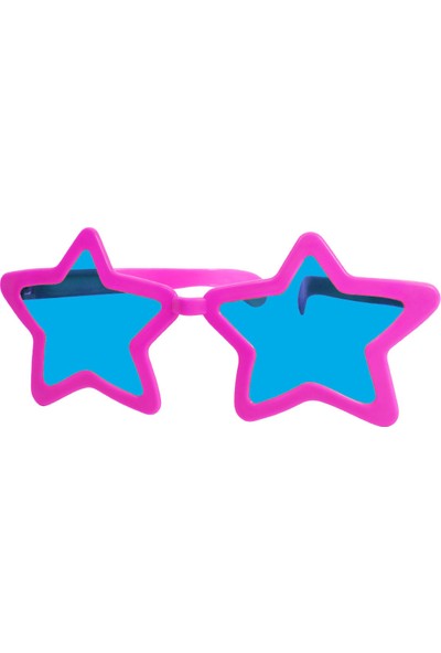 Samur Fuşya Renk Pembe Renk Mega Boy Megastar Yıldız Şekilli Parti Gözlüğü Samur Fuşya Renk Pembe Renk Mega Boy Megastar Yıldız Şekilli Parti Gözlüğü