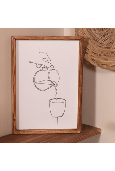 Serowoo Design One Line Barista Kahve Ahşap Tablo Serowoo Design One Line Barista Kahve Ahşap Tablo