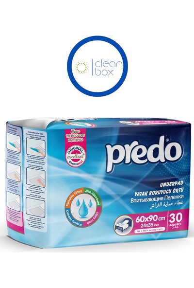 Predo Baby Yatak Koruyucu Örtü (60X90CM) 30 Adet Predo Baby Yatak Koruyucu Örtü (60X90CM) 30 Adet