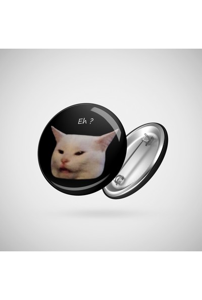 Fizello Smudge The Cat, Table Cat -Funny Memes Rozet