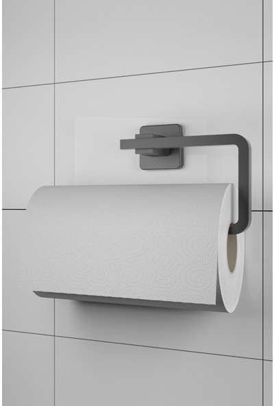 Yale Mat Siyah Paslanmaz Kağıt Havluluk