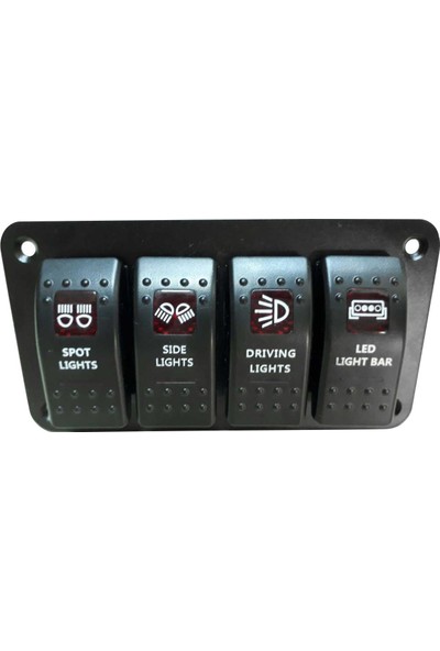 Sador 4x4 Rocker Panel Switch Dörtlü Sigorta Aydınlatma Kontrol Paneli Sador 4x4 Rocker Panel Switch Dörtlü Sigorta Aydınlatma Kontrol Paneli
