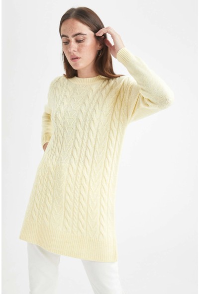 DeFacto Relax Fit Bisiklet Yaka Renk Geçişli Triko Tunik V2925Az21Wn DeFacto Relax Fit Bisiklet Yaka Renk Geçişli Triko Tunik V2925Az21Wn