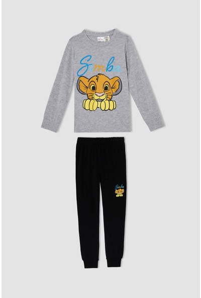 DeFacto Erkek Çocuk Lion King Lisanslı Uzun Kollu Pijama Takımı W2828A621Wn