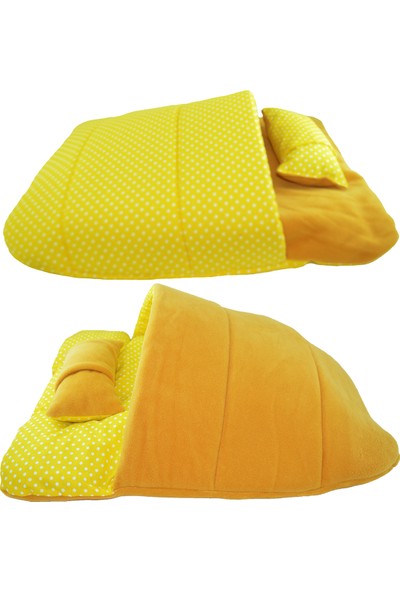 Sdy Pet Terlik Kedi &küçük Irk Köpek Yatağı - Çift Taraflı Kullanım- Sarı Sdy Pet Terlik Kedi &küçük Irk Köpek Yatağı - Çift Taraflı Kullanım- Sarı