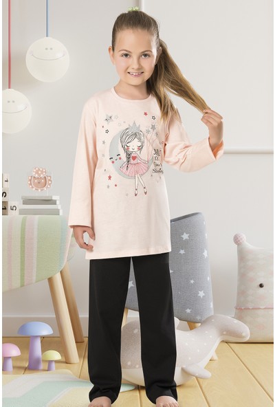 Özkan 42759 Kız Çocuk Pamuklu Uzun Kollu Pijama Takımı