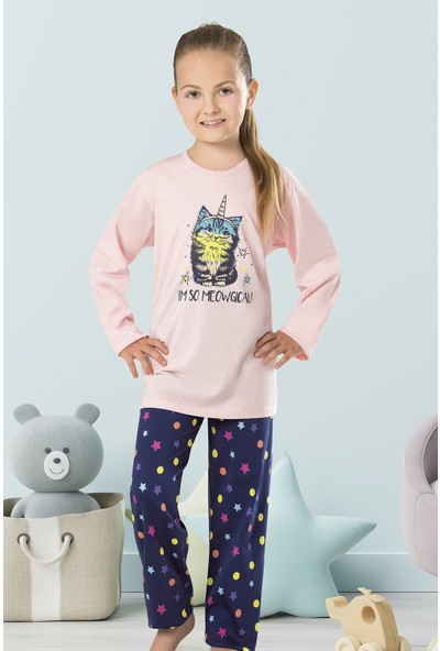 Özkan 42912 Kız Çocuk Pamuklu Uzun Kollu Pijama Takımı