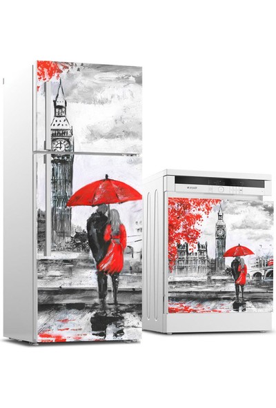 Sticker Art Buzdolabı ve Bulaşık Makinası Beyaz Eşya Sticker Kaplama Ingiltere Yağlıboya Sticker Art Buzdolabı ve Bulaşık Makinası Beyaz Eşya Sticker Kaplama Ingiltere Yağlıboya