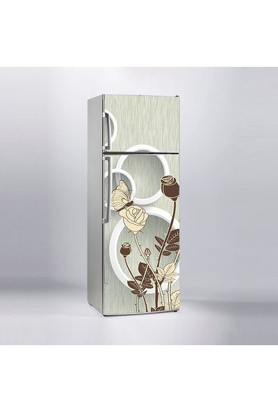 Sticker Art Buzdolabı Sticker Kaplama Dolap Kaplama Etiketi 3D Çiçek Daireler