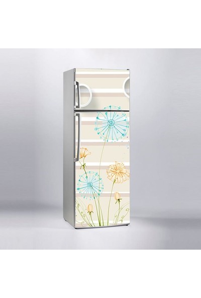 Sticker Art Buzdolabı Sticker Kaplama Dolap Kaplama Etiketi 3D Karahindiba