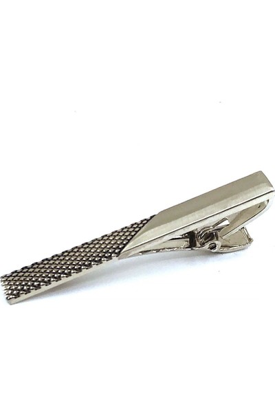Kravatkolik Gümüş Renk Nokta Desen Kravat İğnesi