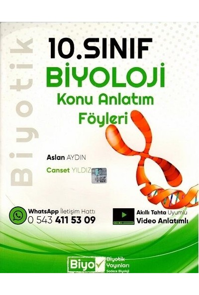 Biyotik Yayınları 10. Sınıf Biyoloji Konu Anlatım Föyleri - Canset Yıldız Biyotik Yayınları 10. Sınıf Biyoloji Konu Anlatım Föyleri - Canset Yıldız
