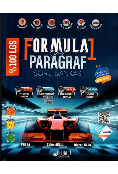 Son Viraj Yayınları 8. Sınıf Lgs Paragraf Formula 1 Serisi Soru Bankası - Veli Ay Son Viraj Yayınları 8. Sınıf Lgs Paragraf Formula 1 Serisi Soru Bankası - Veli Ay