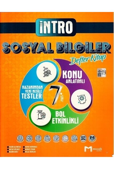 Mozaik Yayınları 7. Sınıf Sosyal Bilgiler Defter Kitap