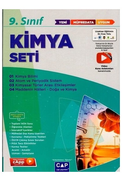 Çap Yayınları 9. Sınıf Kimya Anadolu Seti