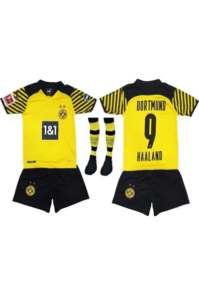 Hnsport Hns Haaland Dortmund Çocuk Forma+Şort+Çorap Hnsport Hns Haaland Dortmund Çocuk Forma+Şort+Çorap