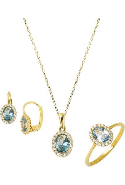Bilezikci Turkuaz Taşlı 14 Ayar Üçlü Altın Set Bilezikci Turkuaz Taşlı 14 Ayar Üçlü Altın Set