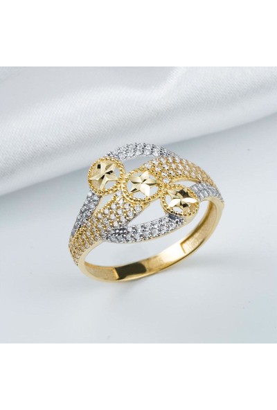 Bilezikci Yıldızlı 14 Ayar Taşlı Altın Yüzük