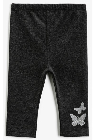 Koton Kalp Baskılı Tayt Beli Lastikli