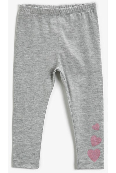 Koton Kalp Baskılı Tayt Beli Lastikli