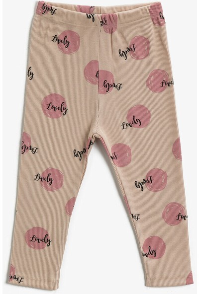 Koton Desenli Pamuklu Tayt