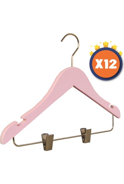 Nyn Ahşap 7-14 Yaş Mandallı Genç Çocuk Askısı Pembe Renk 12 Adet Nyn Ahşap 7-14 Yaş Mandallı Genç Çocuk Askısı Pembe Renk 12 Adet