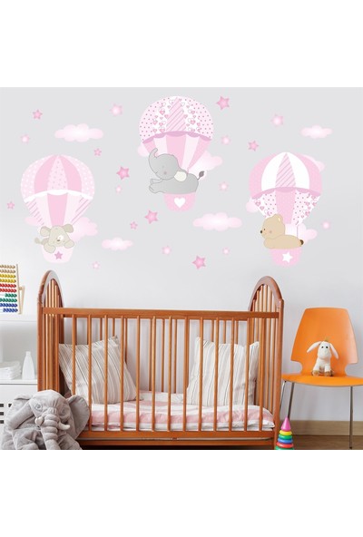 Canvartie Balonla Yolculuk Çocuk Odası Duvar Sticker Canvartie Balonla Yolculuk Çocuk Odası Duvar Sticker