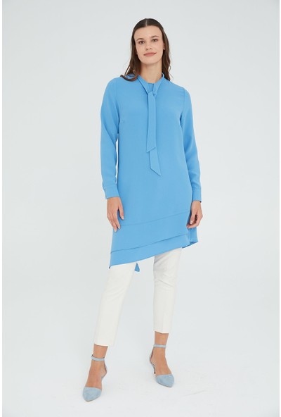 Nihan Yaka Detaylı Tunik Mavi