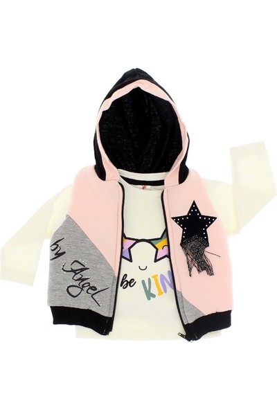 Babyboy Yıldız Detaylı Kız Bebek Badili Yelek 2li Takım - Somon - 3-6 Ay Babyboy Yıldız Detaylı Kız Bebek Badili Yelek 2li Takım - Somon - 3-6 Ay