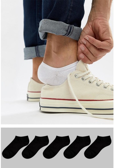 Trick or Treat 5'li Paket Farklı Renklerde %80 Pamuklu Patik Sneakers Erkek Çorap Trick or Treat 5'li Paket Farklı Renklerde %80 Pamuklu Patik Sneakers Erkek Çorap