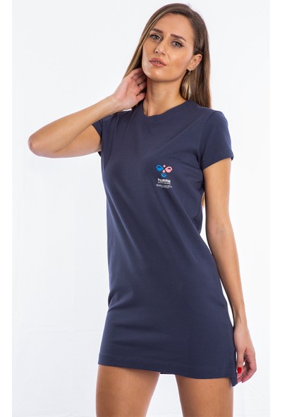 Hummel Lacivert Arkası Fermuarlı Kadın Elbise