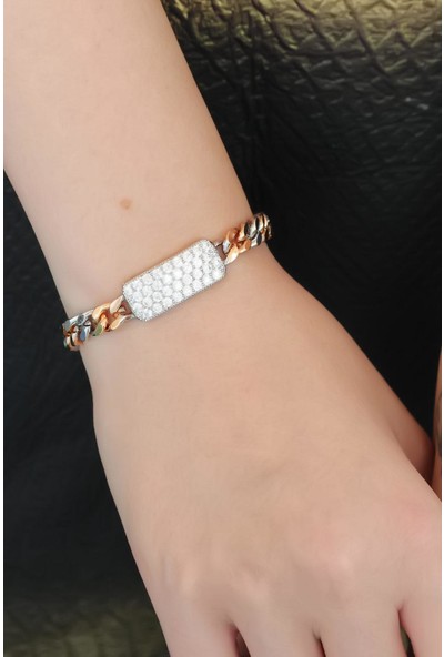 Moco Zirkon Taşlı Çelik Bayan Bileklik Moco Zirkon Taşlı Çelik Bayan Bileklik