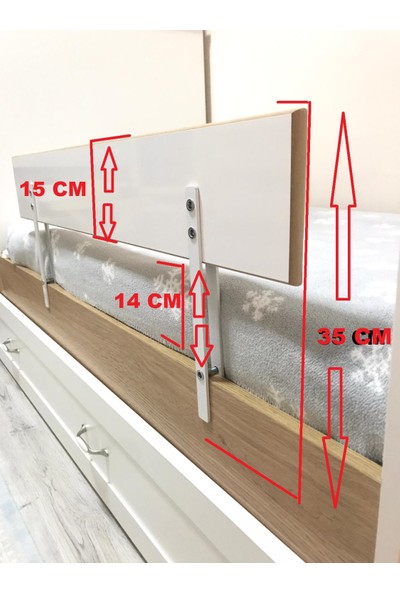 Yiğit Ticaret Bebek Yatak Korkuluğu Bariyeri 90 cm Yiğit Ticaret Bebek Yatak Korkuluğu Bariyeri 90 cm