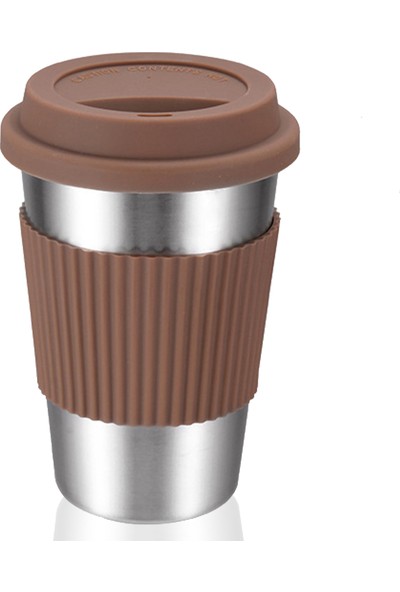 Shopfocus 300ML Paslanmaz Çelik Vakum Izoleli Kapaklı Bardak