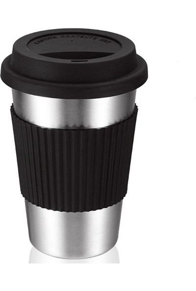 Shopfocus 300ML Paslanmaz Çelik Vakum Izoleli Kapaklı Bardak