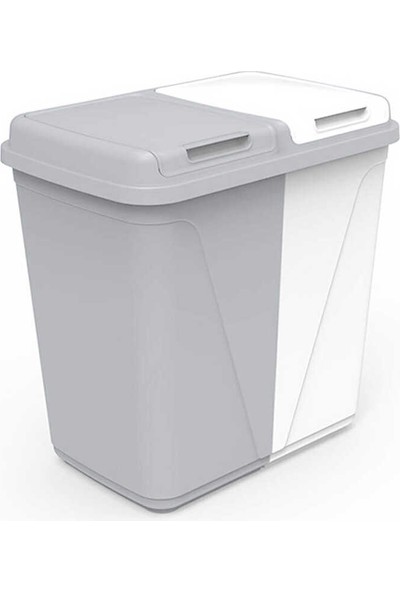 Violet 60 Lt Çift Gözlü Çamaşır Sepeti Gri-Beyaz Violet 60 Lt Çift Gözlü Çamaşır Sepeti Gri-Beyaz