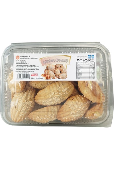 Turunç Gıda Kömbe Cevizli 1 kg Turunç Gıda Kömbe Cevizli 1 kg