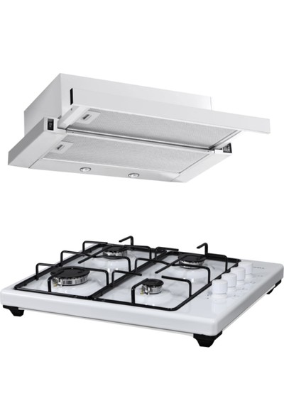 Luxell Beyaz Aspiratörlü Set Üstü Ocaklı Takım (DS6-905 Aspiratör + LX-420F Ocak) Luxell Beyaz Aspiratörlü Set Üstü Ocaklı Takım (DS6-905 Aspiratör + LX-420F Ocak)