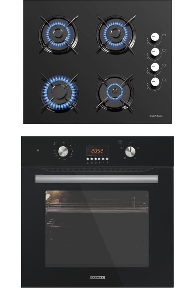 Luxell 2'li Ankastre Set (B66-SF2 Dt Dijital Siyah Fırın- Lx-40 Tahdf Siyah Ocak) Luxell 2'li Ankastre Set (B66-SF2 Dt Dijital Siyah Fırın- Lx-40 Tahdf Siyah Ocak)