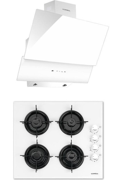 Luxell 2'li Ankastre Set (Lx-40 Tahdf Beyaz Ocak- DA6-835 Beyaz Davlumbaz) Luxell 2'li Ankastre Set (Lx-40 Tahdf Beyaz Ocak- DA6-835 Beyaz Davlumbaz)