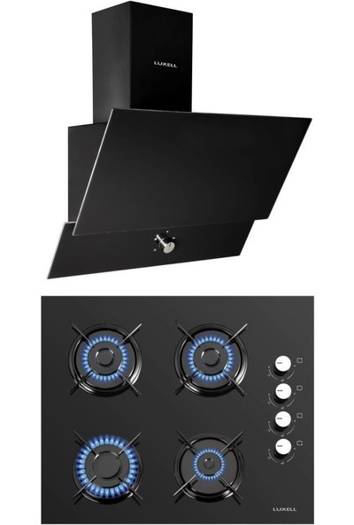 Luxell 2'li Ankastre Set (Lx-40 Tahdf Siyah Ocak- DA6-830 Siyah Davlumbaz) Luxell 2'li Ankastre Set (Lx-40 Tahdf Siyah Ocak- DA6-830 Siyah Davlumbaz)